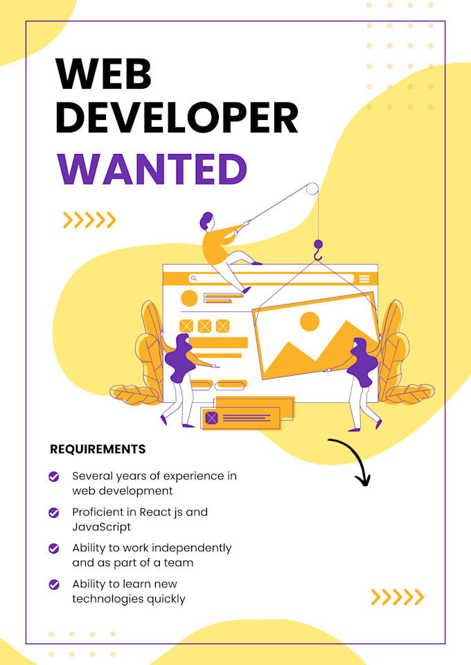Do Front End Web Development In React Js And Javascript By
