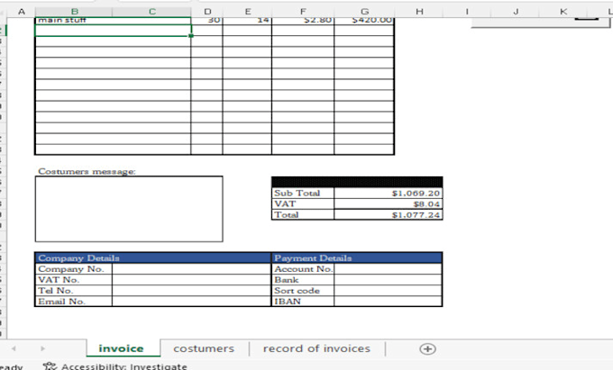 Create Invoice Which Contains Macros By Arsal As Fiverr
