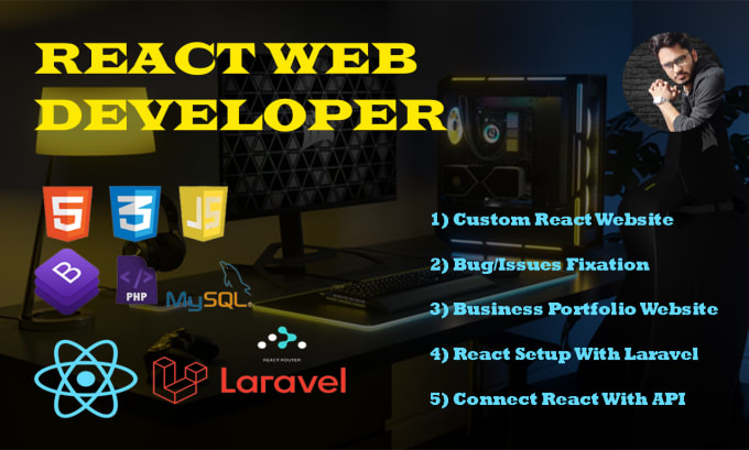 Develop Custom React Next Js Website By Laravel Tailwind By Emad7867