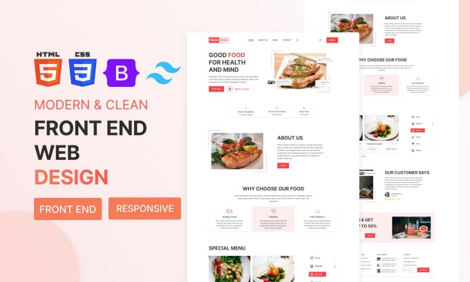 Be Your Front End Web Developer Html Css Bootstrap Tailwind By Eshak