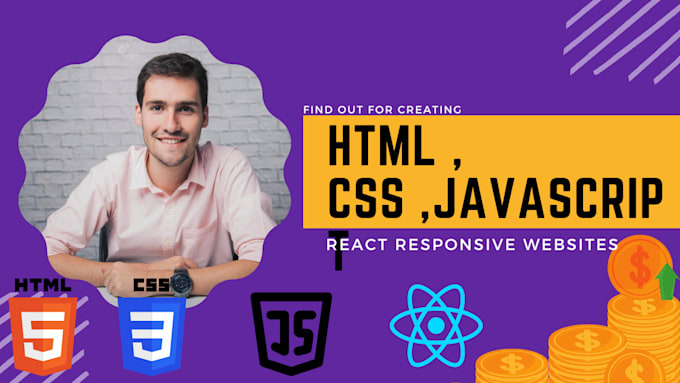 Create Websites Using Html Css Javascript React Redux Jquiry By