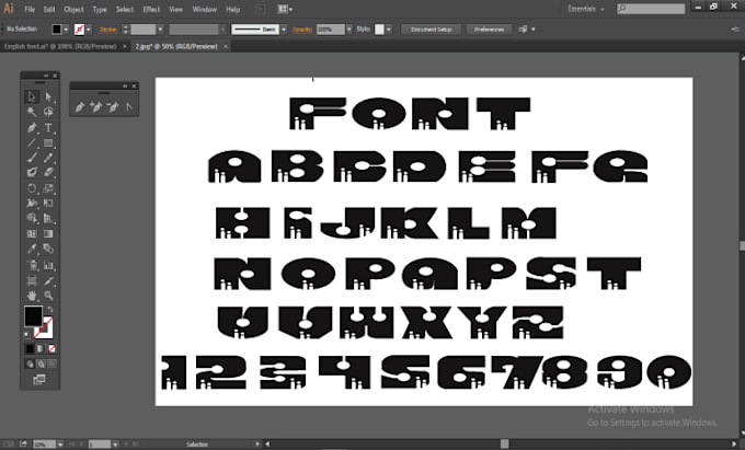 Create Your Own Font Based On Your Design Or Example And Edit All By