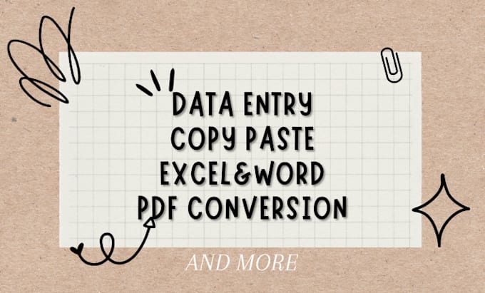 Do Data Entry Copy Paste Convert Pdfs Into Ms Excel Typing By Jumanah M