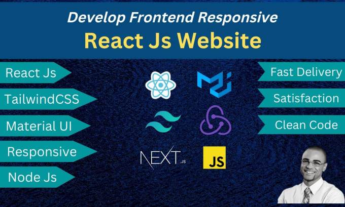 Develop React Js Web App In Reactjs Tailwindcss Material Ui Nodejs By