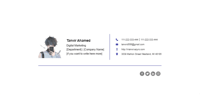 Make Clickable Html Email Signature By Tanvir Fiverr
