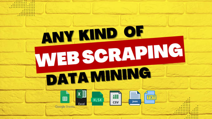 Do Data Scraping Web Scraping And Data Mining By Primequality1 Fiverr