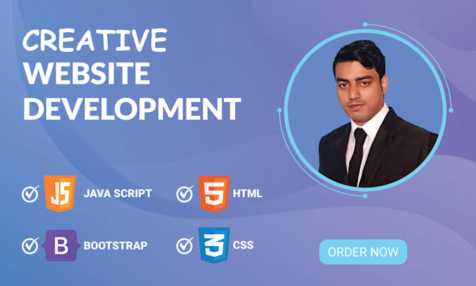Design Website By Html Css Bootstrap Javascript By Rubelshah Dev