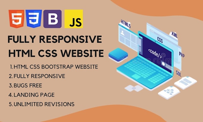 Design Html Css Javascript Bootstrap And Laravel Website By