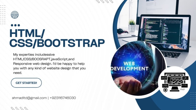 Do Frontend Web Development In Html Css Javascript By Ahmad Ali08 Fiverr
