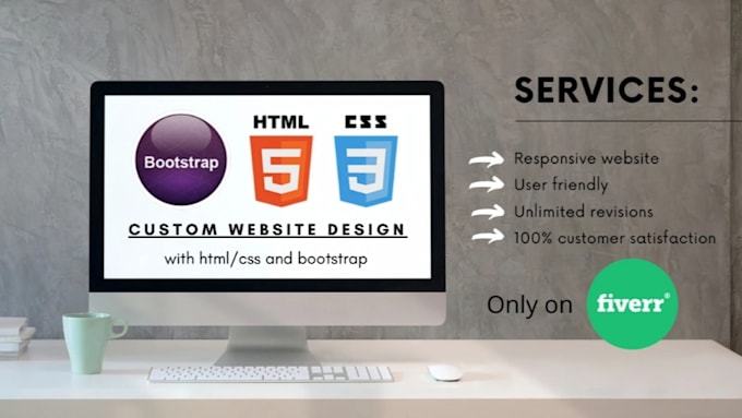 Do Website Design And Development With Html Css Bootstrap Js Wordpress By Codewithsufyan