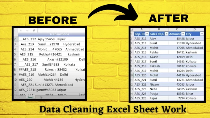 Clean Your Excel Sheet And Do Data Entry For You By Rayn786 Fiverr