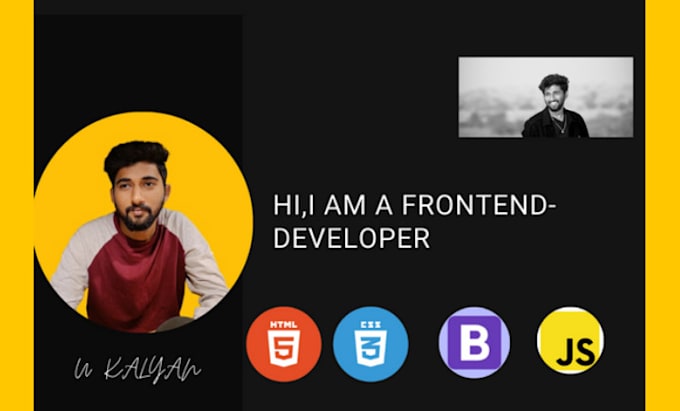 Be Your Frontend Web Developer Using Html Css Bootsrap And Javascript