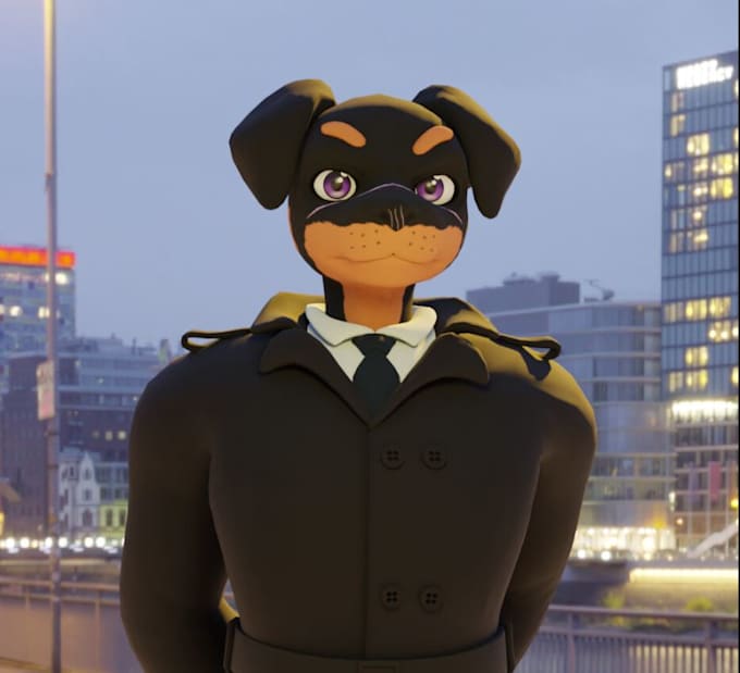 3d Avatar Rig Character Design Vr Avatar Fursona Avatar Rig Model