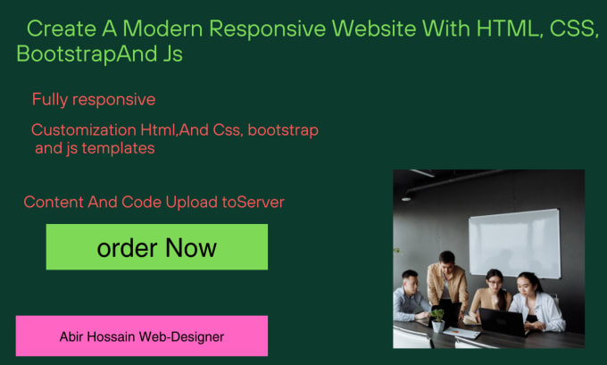 Create A Modern Responsive Website With Html5 Css Bootstrap And Js