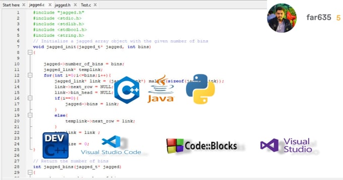 Code Python C Cpp Projects Task By Far Fiverr