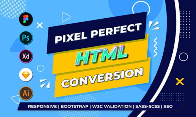 Transform Psd Figma Xd To Html Css Responsive Webpages By