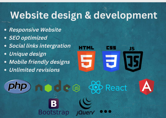 Develop Web Application With Php Html Css Jquery Nodejs Bootstrap