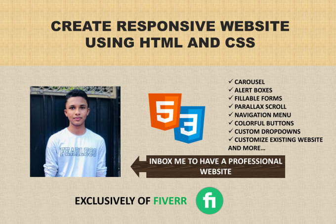 Create Or Redesign A Website Using Html Css And Javascript By Ahamed