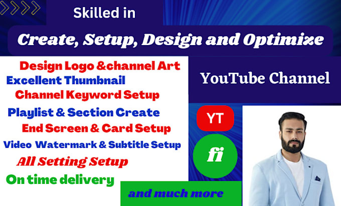 Create Setup And Design Youtube Channel Professionally By Arisa11111