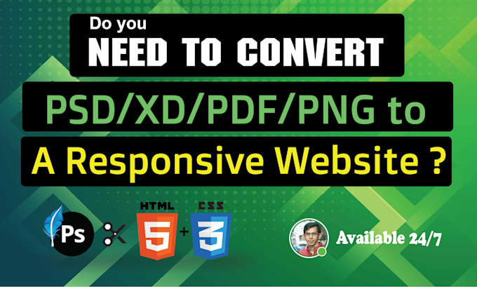 Convert Psd To Html Bootstrap Responsive Website By Nmbabu Fiverr