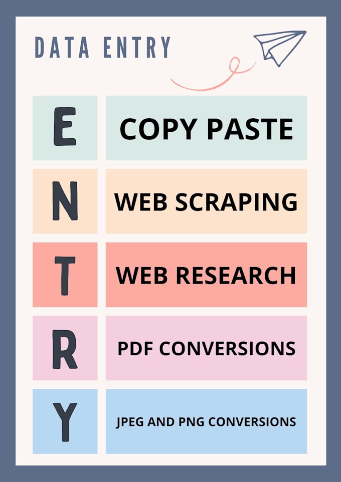 Do Your Data Entry Copy Paste Web Scraping Pdf Conversion By