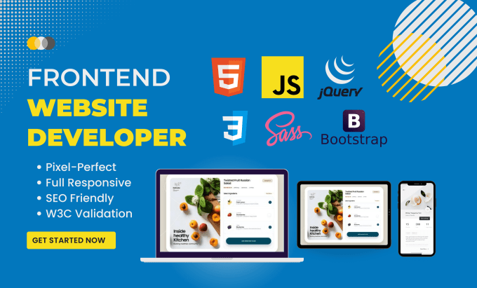 Do Responsive Front End Development Using Html Css Javascript By Anas