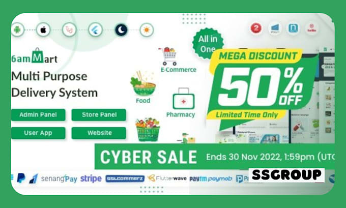 Full Setup 6ammart Multivendor Delivery App All In One By Ssgroupapp