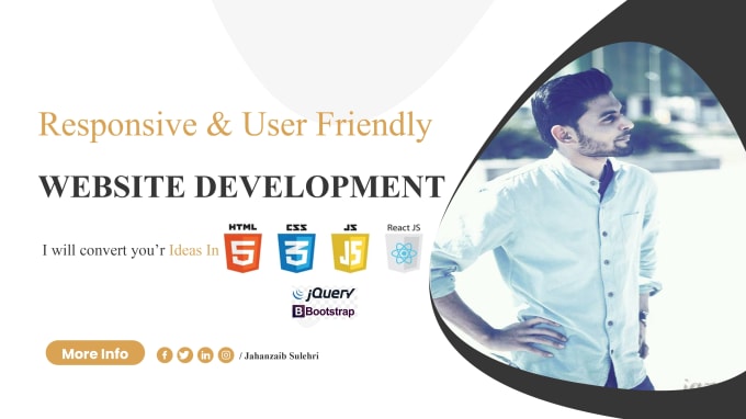 Do Frontend Web Development In Html Css Bootstrap5 Jquery Javascript