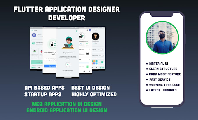 Create Good Looking App Ui And Android Applications Using Flutter And