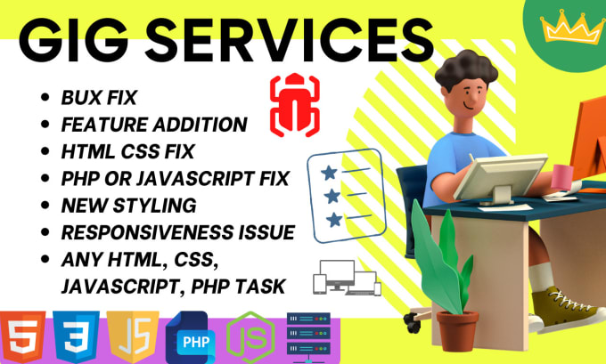 Fix Html Css Javascript Php And Website Development Tasks By