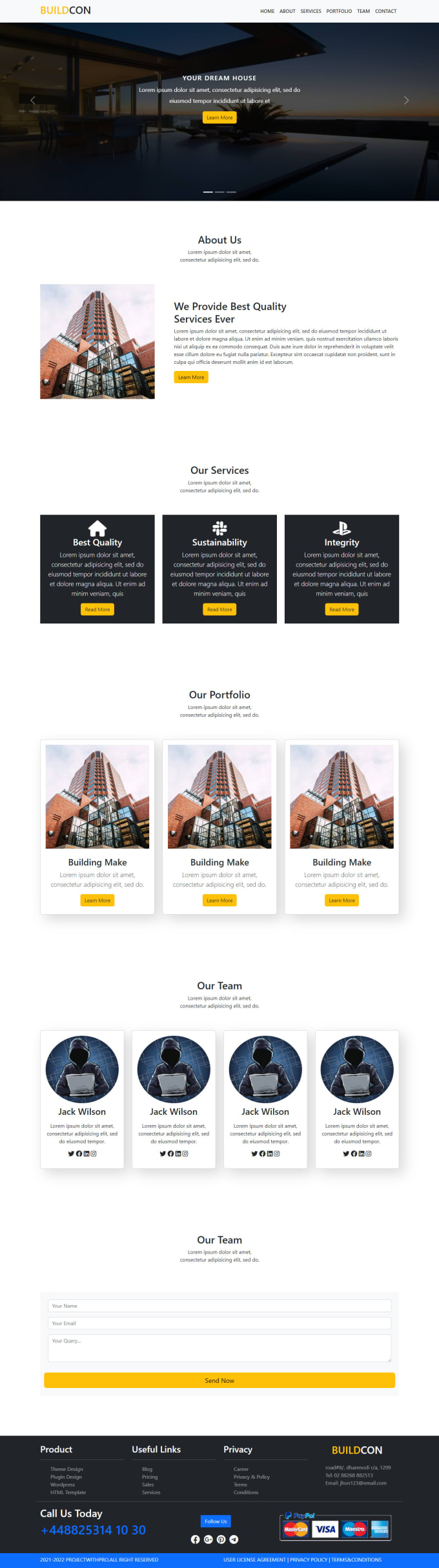 Create Custom Html Css Javascript Responsive Landing Page By