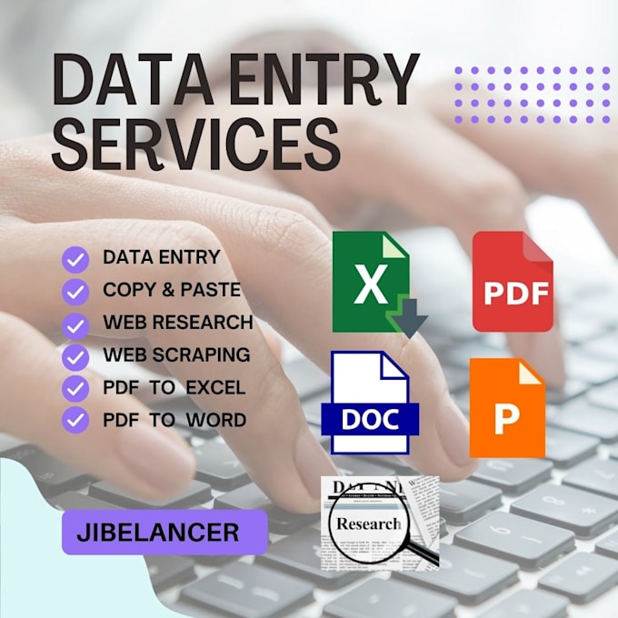 Accurate Data Entry Copy Paste Web Scrap Pdf To Excel By Jibelancer