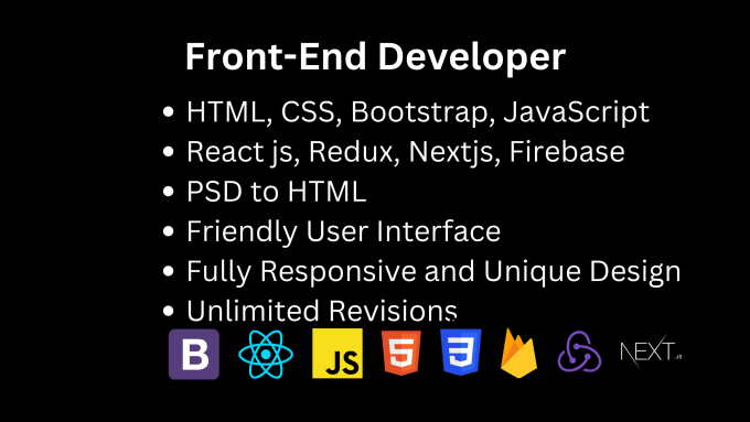 Be Your Frontend Web Developer With Html Css Bootstrap And React Js By