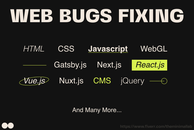 Fix Bug In Js Html Css React Gatsby Next Vue Nuxt Cms Webgl By