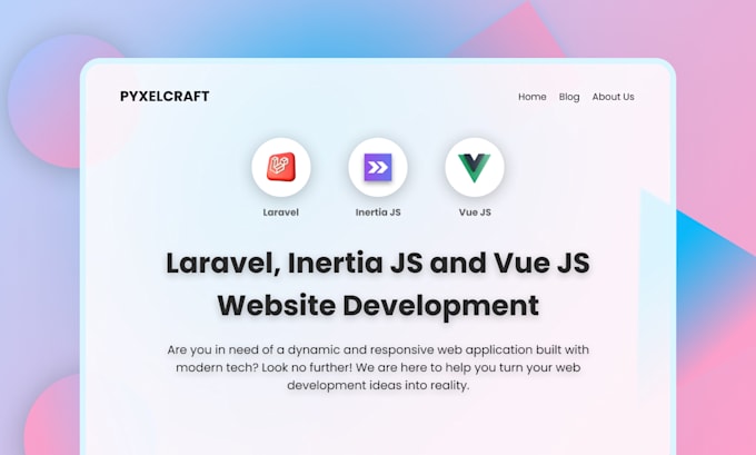 Create Laravel Inertia Js Website App By Pyxelcraft Fiverr