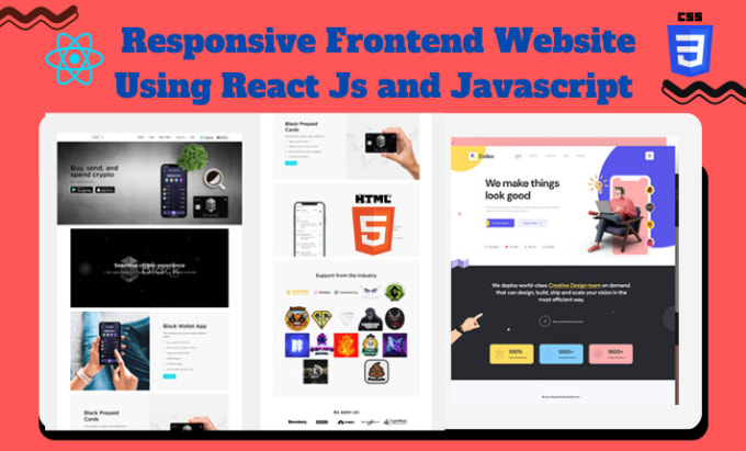 Do Responsive Frontend Website Using React Js And Javascript By Malik