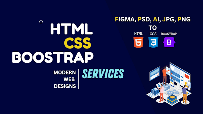 Convert Psd Figma Xd Ai Png To Html Css Boostrap Responsive