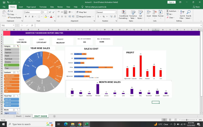 Make Attractive Excel Dashboard Data Visualization By Joinmyasir Fiverr