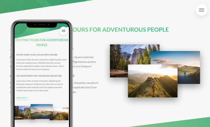 Develop A Responsive Custom Website Using Html Css React Javascript