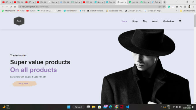 Develop Frontend Using Html Css Javascript And Reactjs By