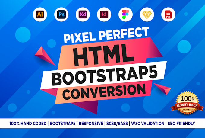 Design Psd To Html Xd To Html Figma To Html Css Bootstrap5 By Foyez