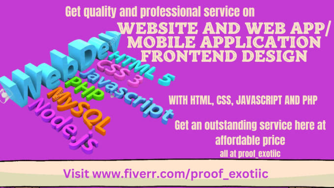 Desktop Website Web Page Mobile App Frontend Design In Html Css
