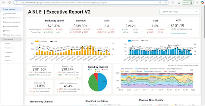 Create Google Data Studio Or Looker Studio Dashboard From Gsheet Ga4