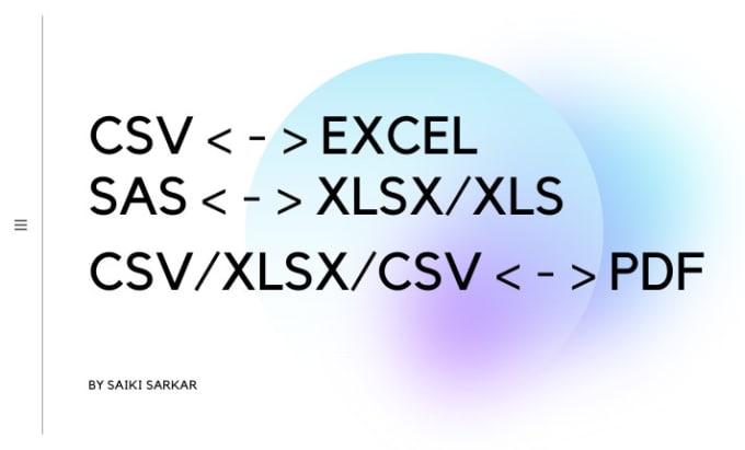 Develop A Script In Python To Process Any Xlsx Csv Json And Sas Files
