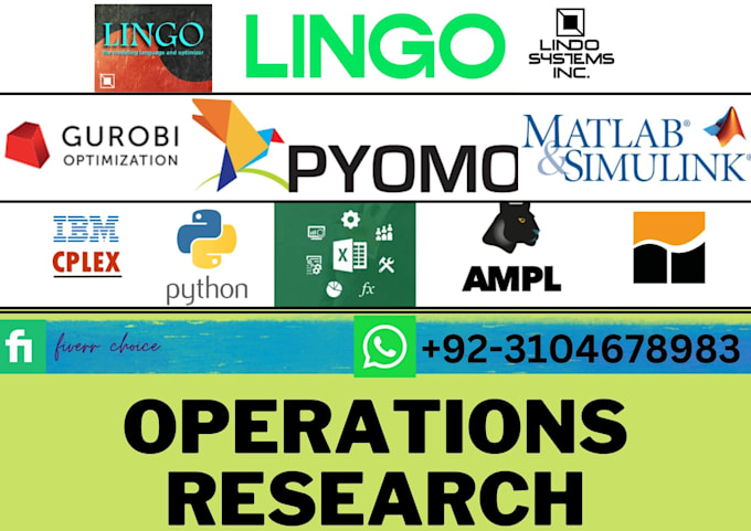 Do Operations Research On Lingo Ampl Gams Cplex Gurobi Optimizer