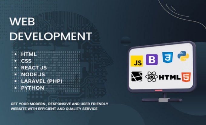 Create Responsive Websites By Html Css Reactjs Nodejs Laravel By
