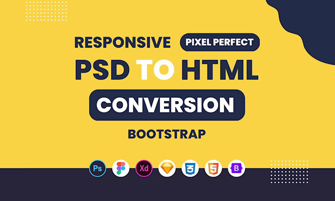 Convert Psd To Html Figma To Html Css Bootstrap Responsive Website By