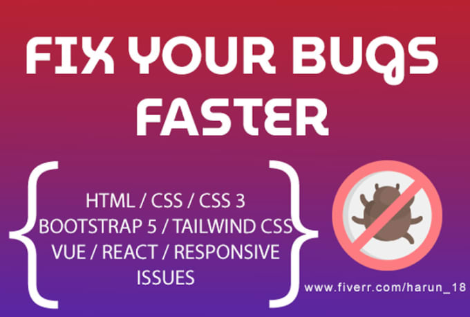 Fix Html Css Bootstrap Js Vue Js And Responsive Issues By Harun 18 Fiverr
