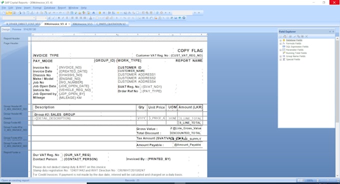 Do Create And Design A Crystal Reports By Isukrajapaksha Fiverr