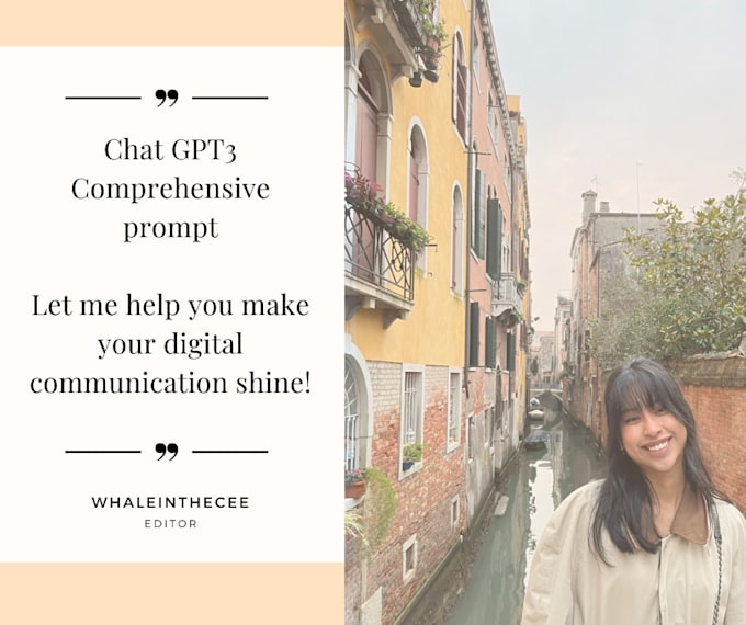 Write Comprehensive Prompts For Chatgpt By Whaleinthecee Fiverr